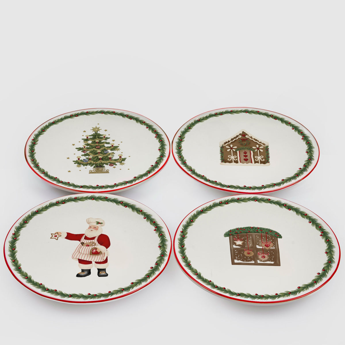 Set piatti dessert XMAS Tree EDG in porcellana 15 cm 4 pezzi – Prestige ...