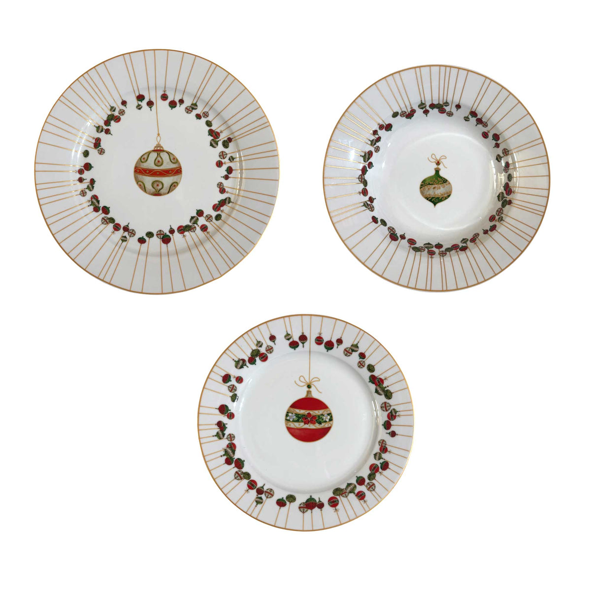 PALAIS ROYAL Servizio Tavola Piatti Natalizi Set 18 Pezzi Xmas Glow Po ...