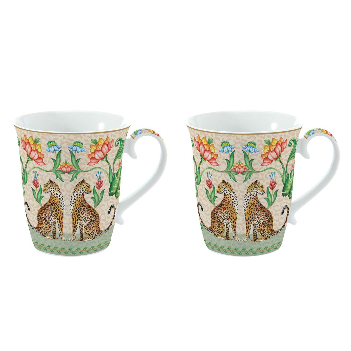 Set 2 Tazze Mug Jungle Vibes Easy Life porcellana 300 ml – Prestige Home
