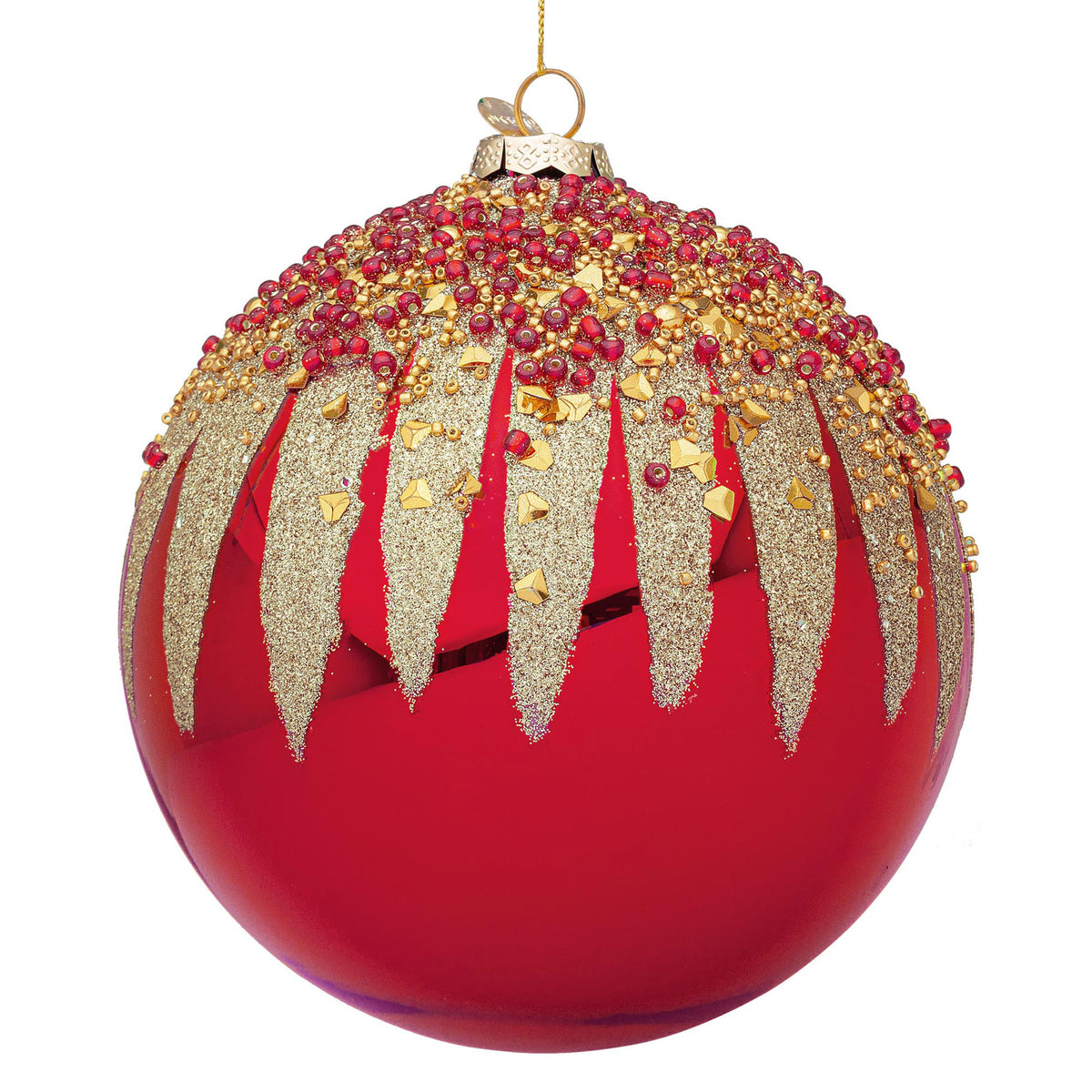 BIZZOTTO Sfera Natale 15cm Rosso Oro - Decor Albero – Prestige Home